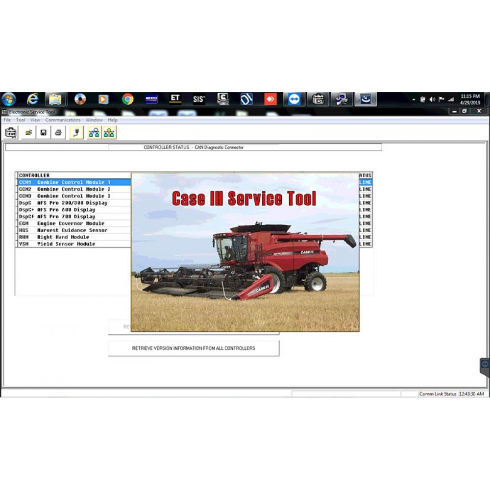 CNH DPA5 Kit Diagnostic Adapter+CNH EST 9.8 for CASE New Holland