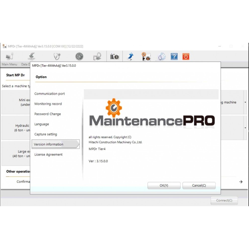 Hitachi MPDr 3.15 MaintenancePRO Diagnostic Software 2021