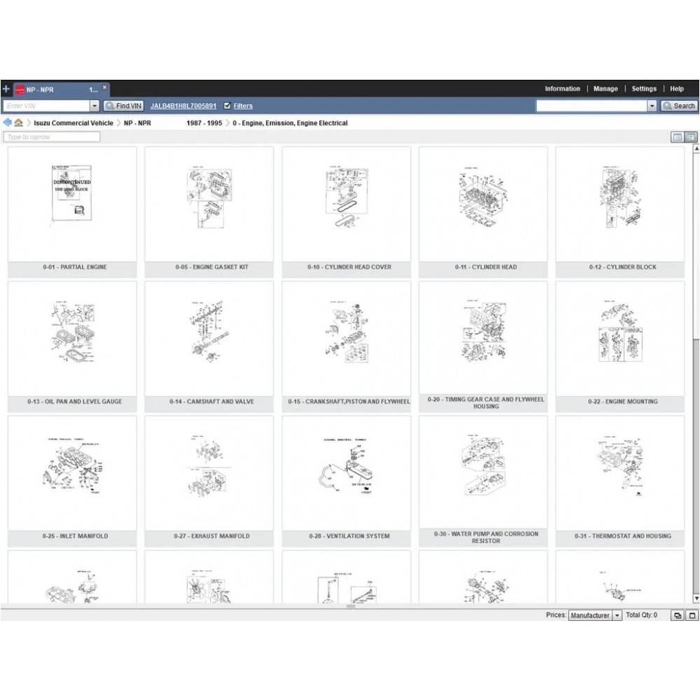 ISUZU Worldwide Snap-on EPC Electrical Parts Catalogue 2018