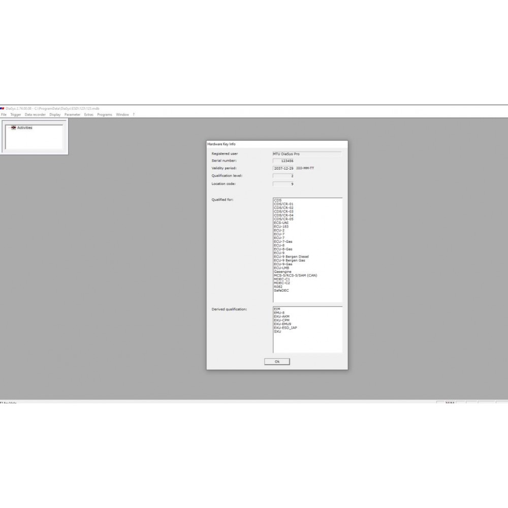 MTU DiaSys 2.74 MTU Engine Diagnostic Software Installation