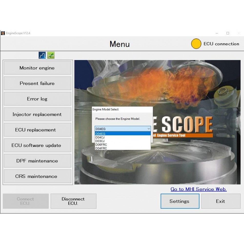 Mitsubishi Diesel Engine Scope V12.4.2 Service Tool 2022